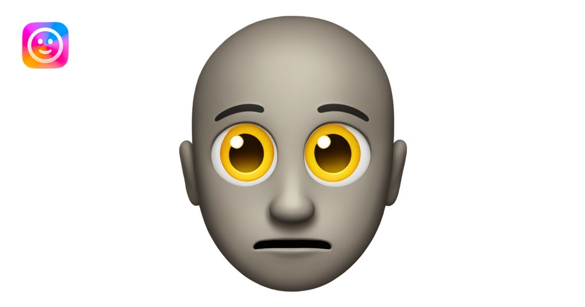 Normal yellow face emoji with a side eye emoji | AI Emoji Generator