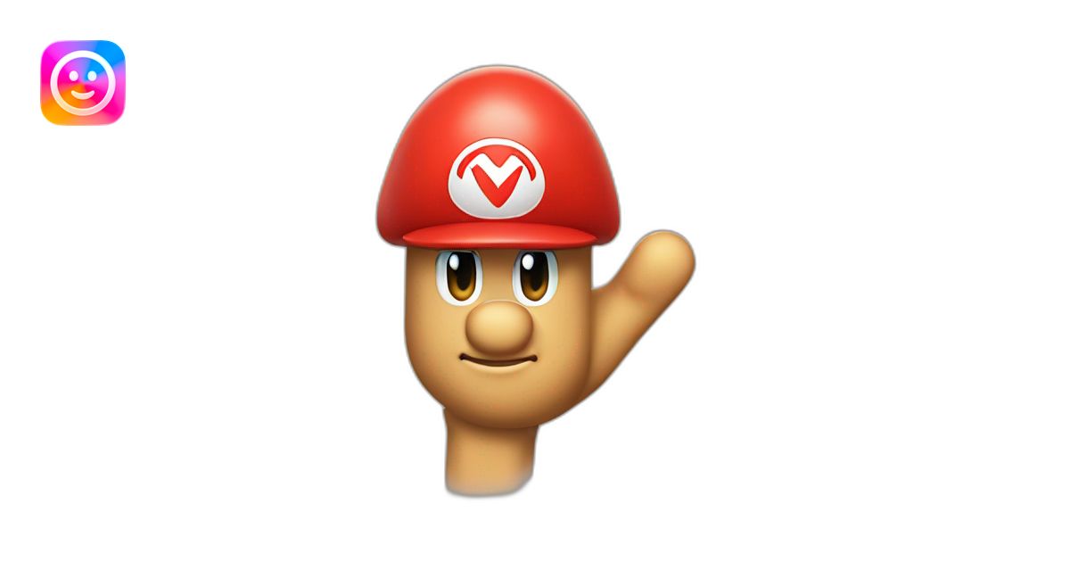 super mario glove finger pointing emoji | AI Emoji Generator