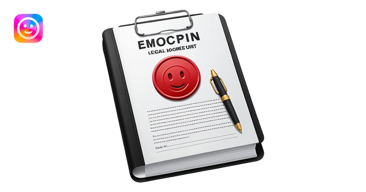 Courtroom Items, Legal Document – official case file or contract emoji ...