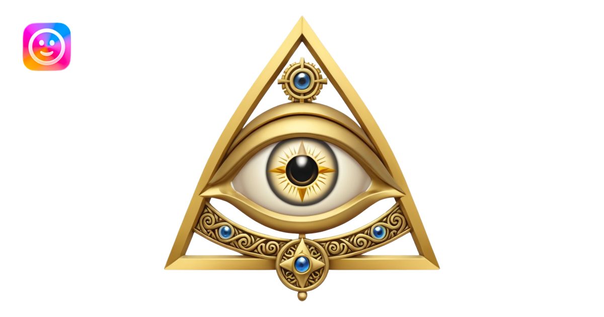 All seeing eye with hidden Templar cross in pupil emoji | AI Emoji ...