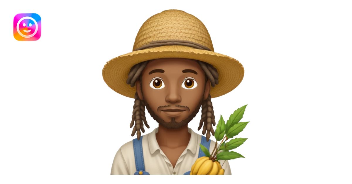 black cotton picker guy with dreadds emoji | AI Emoji Generator