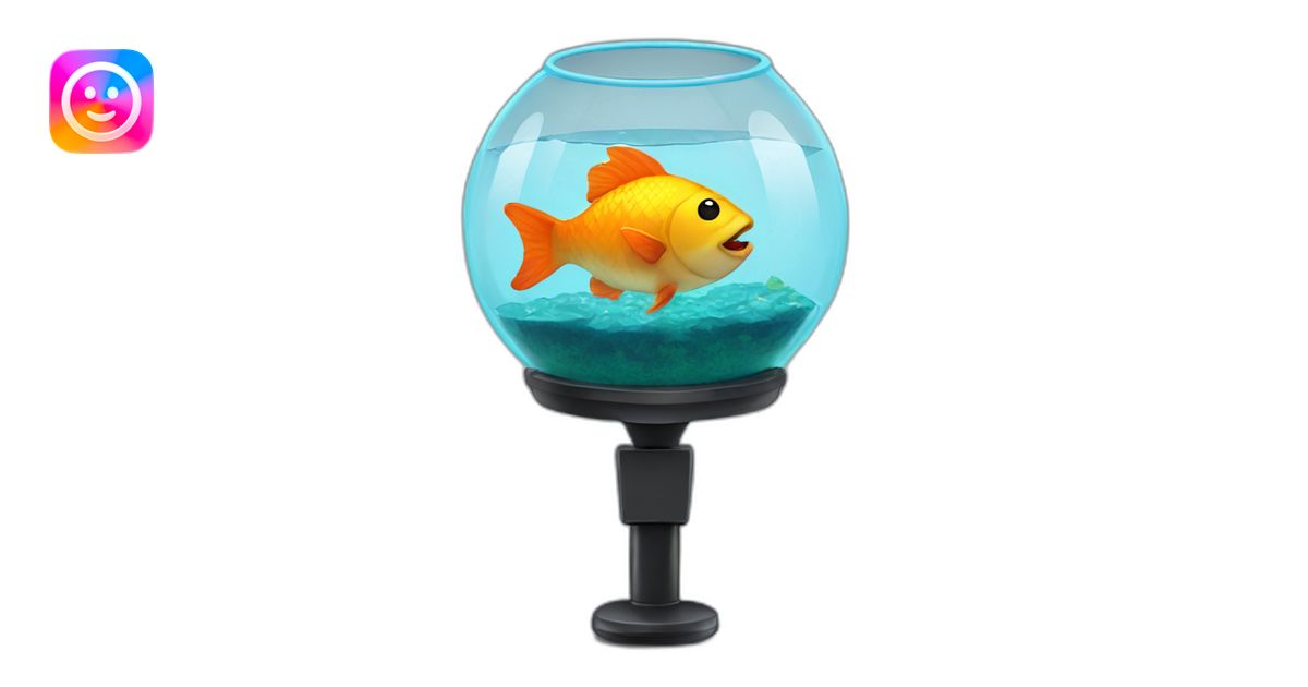 fishbowl with a microphone inside emoji | AI Emoji Generator