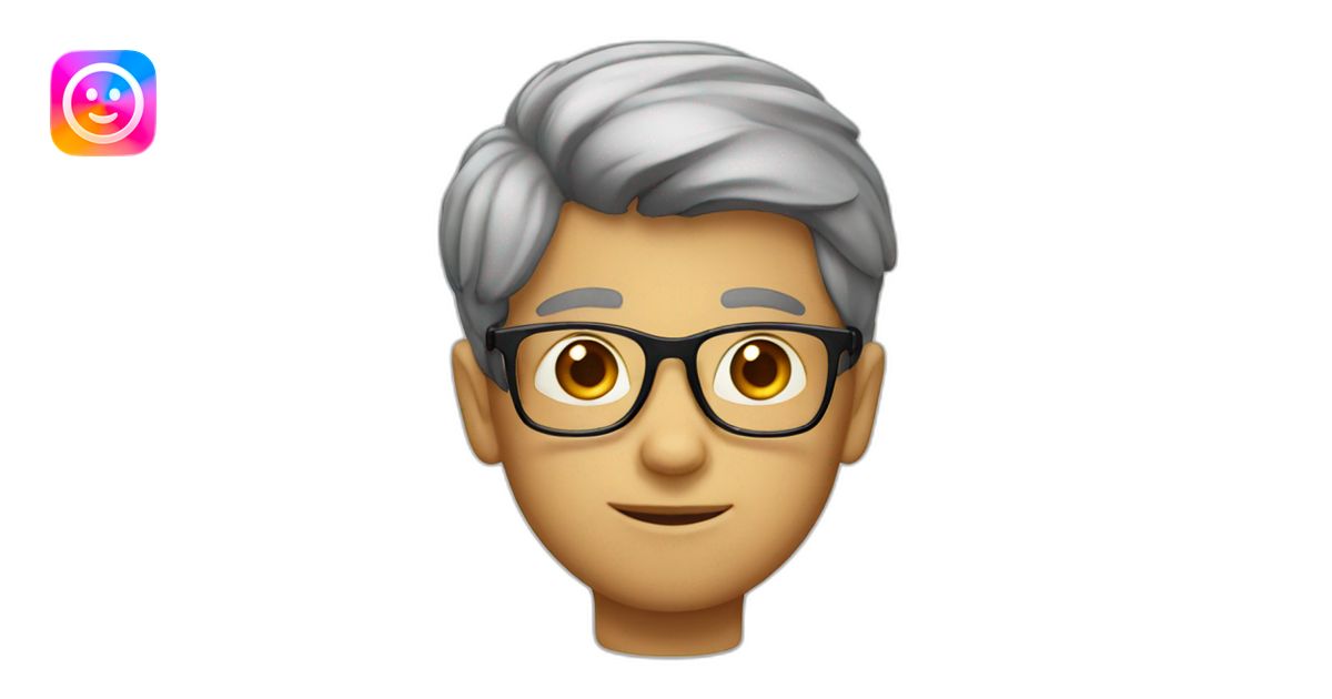 slim smart boy with glasses emoji | AI Emoji Generator