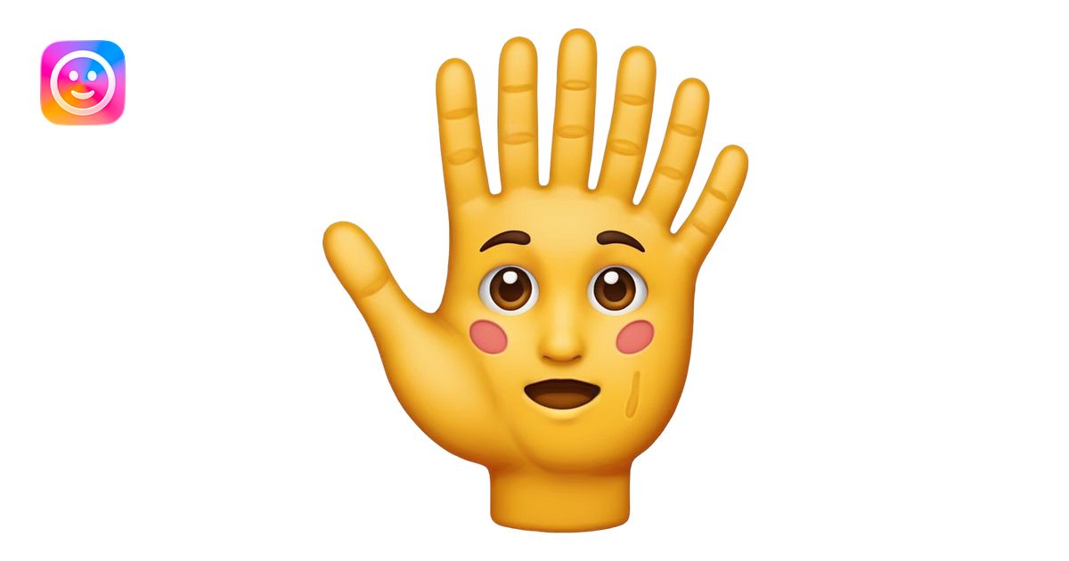 Hand print in the face emoji | AI Emoji Generator