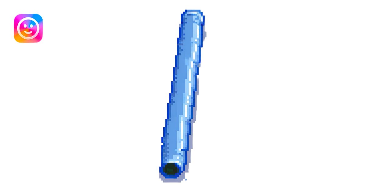 blue plastic tube illustration | AI Emoji Generator