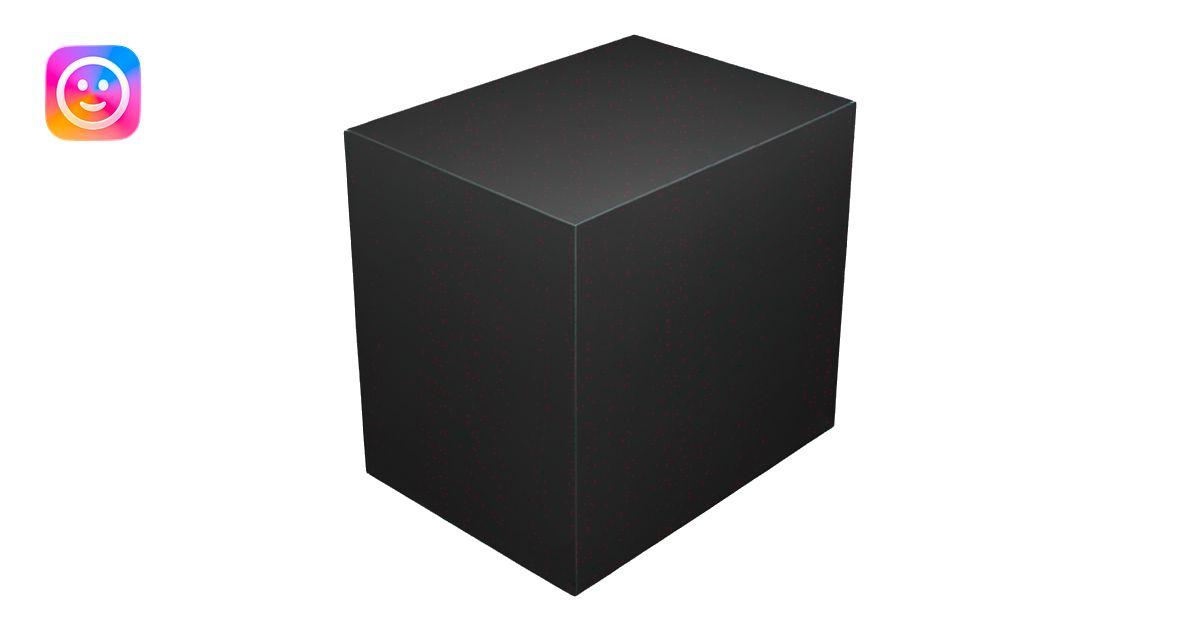 A rectangular black box, for on the sides emoji | AI Emoji Generator