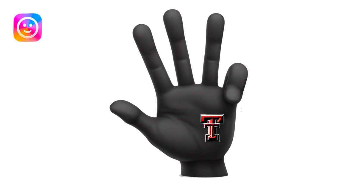 Texas Tech guns up hand sign emoji | AI Emoji Generator