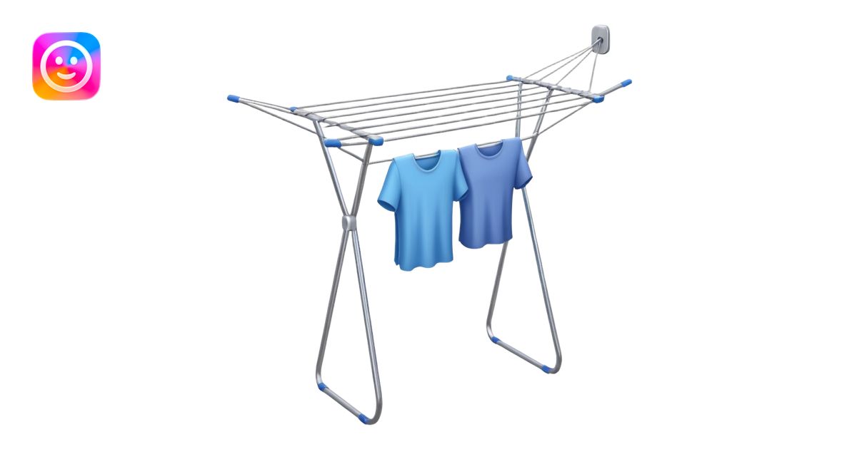 Clothes Drying Rack with a single central steel post, and fanning-out ...