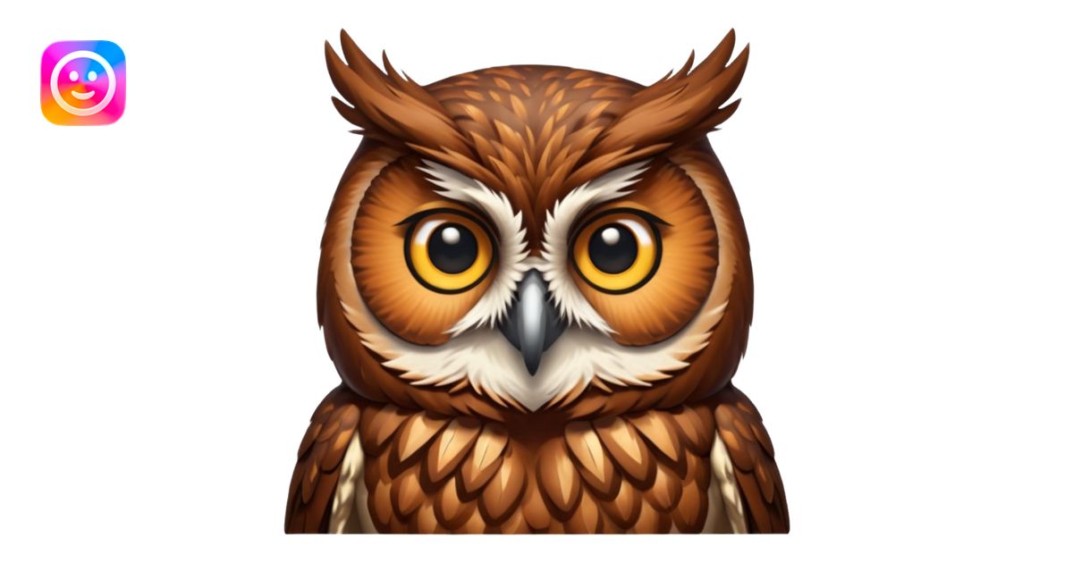 owl emoji | AI Emoji Generator
