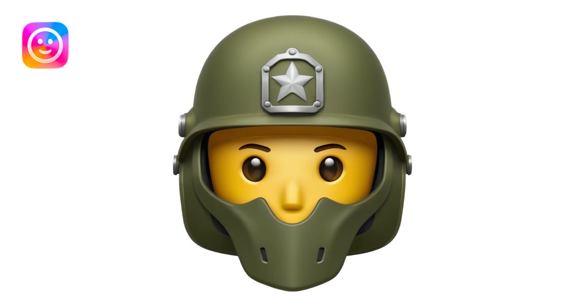 military helmet front view emoji | AI Emoji Generator