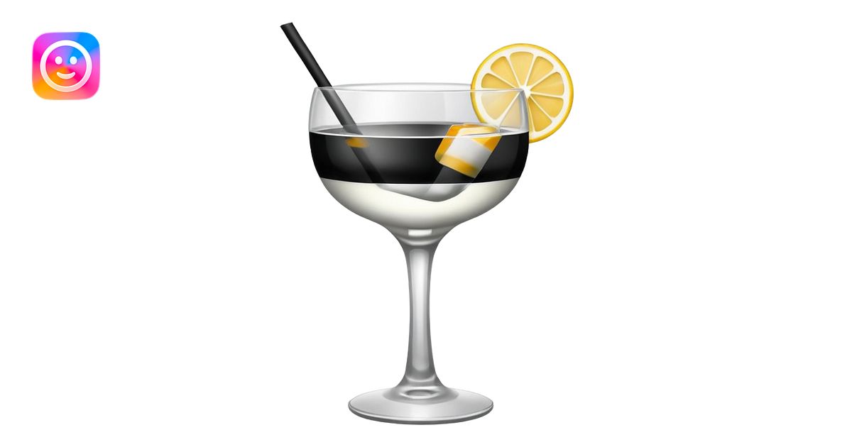 black white cocktail emoji | AI Emoji Generator