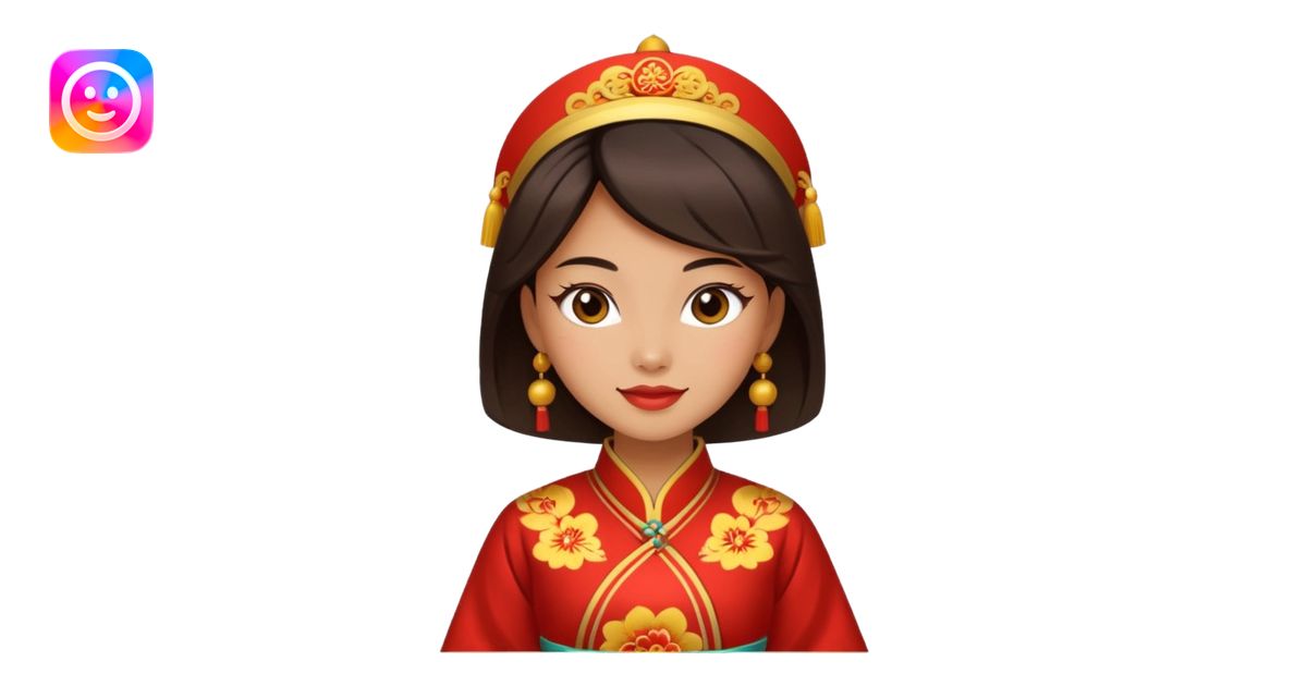 flirty face with chinese costume emoji | AI Emoji Generator