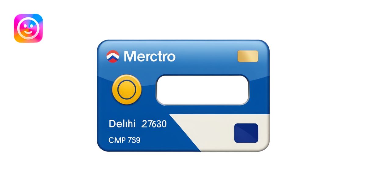 generate an ios genmoji of a DELHI metro card emoji | AI Emoji Generator