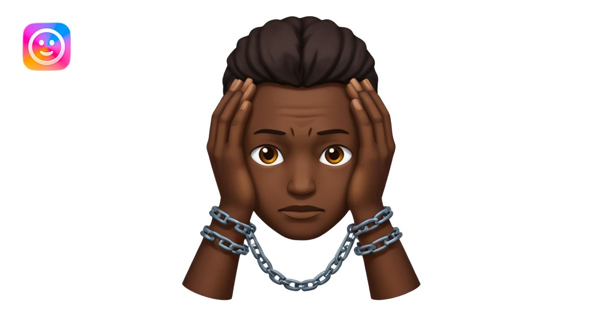 slavery chained hands and head emoji | AI Emoji Generator
