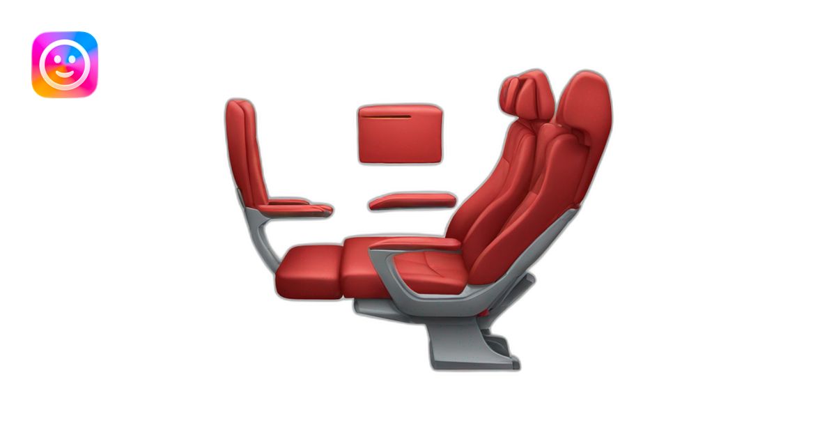 Luxe Business class red Airplane seat emoji | AI Emoji Generator
