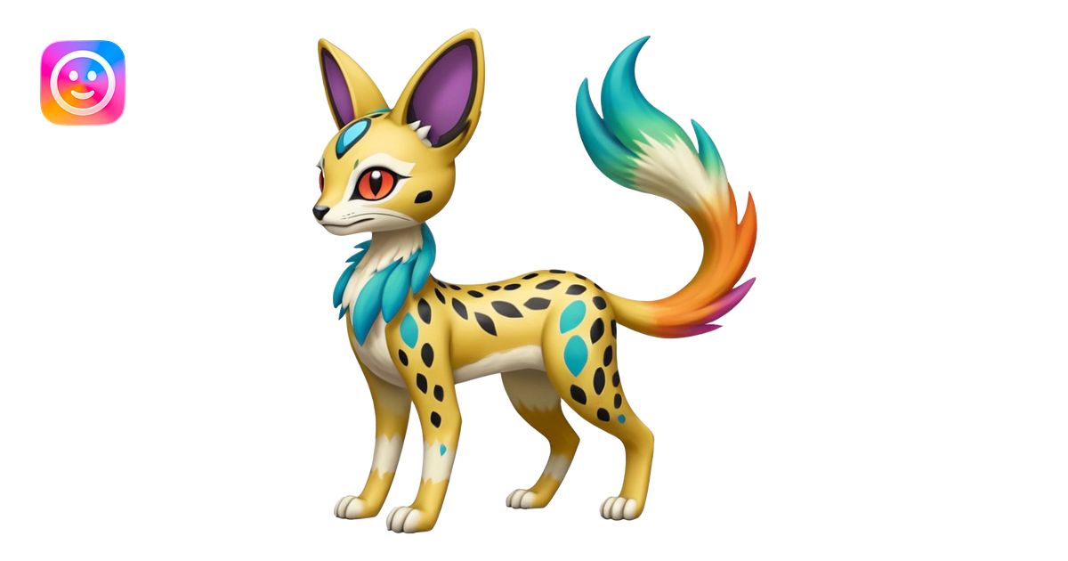 Colorful Meloetta-Bolthund-Vernid-Sergal-Serval-Pokémon-Fakémon-fusion ...
