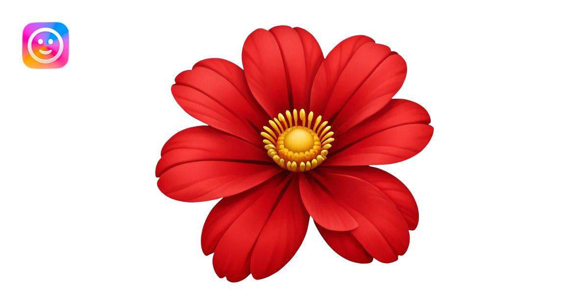 Red flower emoji | AI Emoji Generator