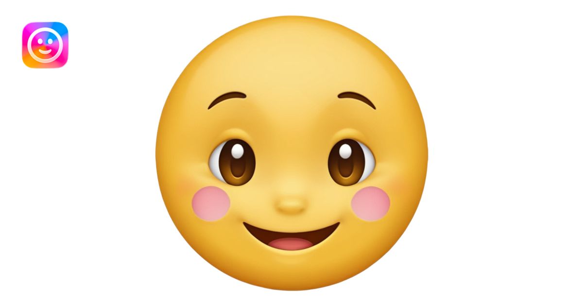 Emoji, yellow round smiling face, shy expression emoji | AI Emoji Generator