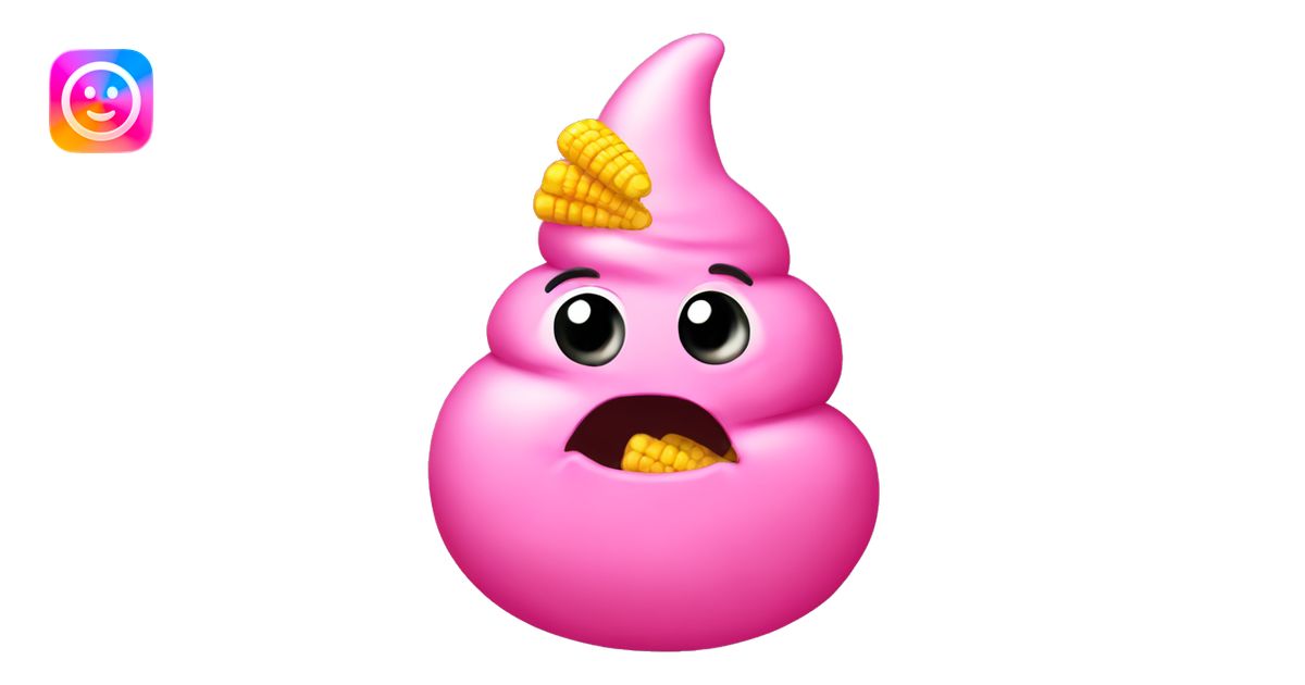 pink poop with corn emoji | AI Emoji Generator