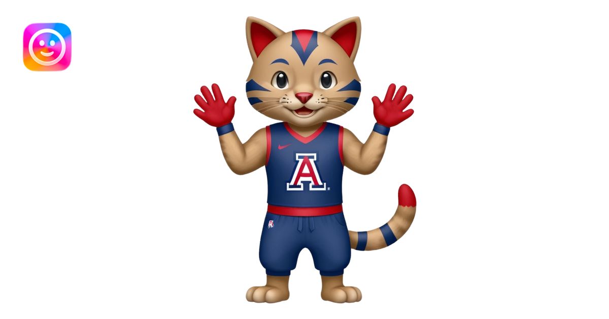 Arizona Wildcats mascot Wilber emoji | AI Emoji Generator