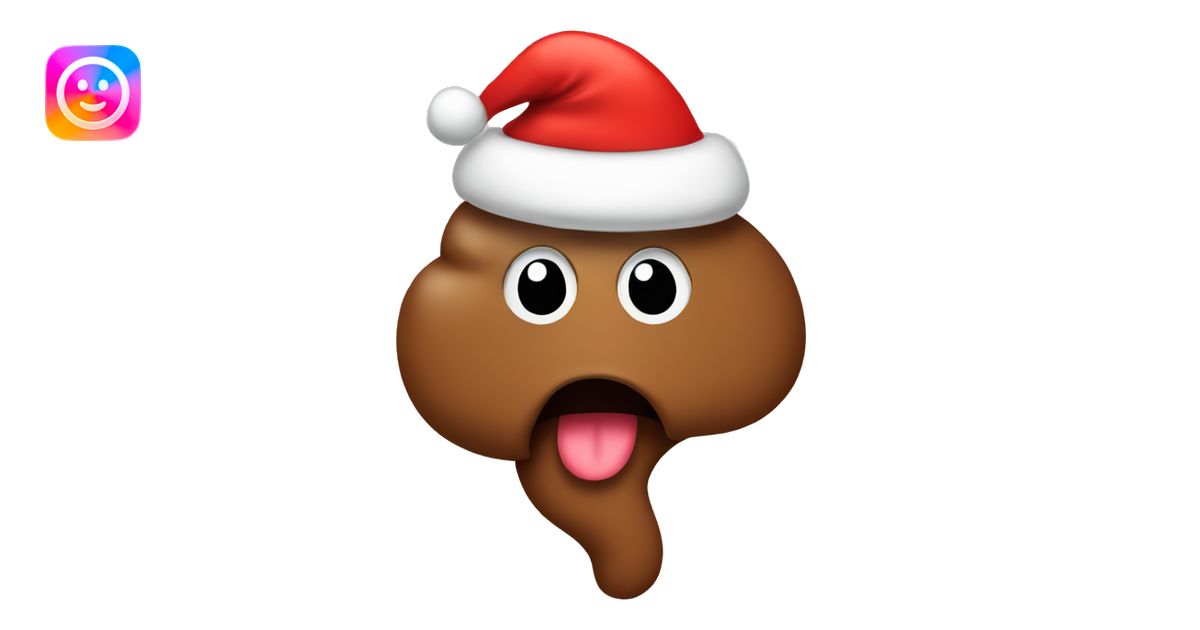 poop with Santa hat emoji | AI Emoji Generator