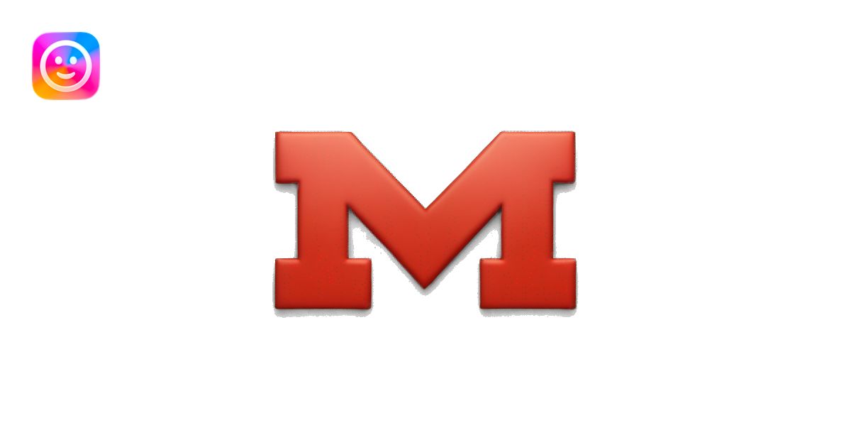 The university of Michigan logo with a big red x emoji | AI Emoji Generator