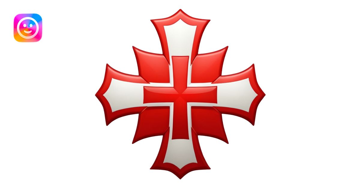 the red cross of the knights templar emoji | AI Emoji Generator