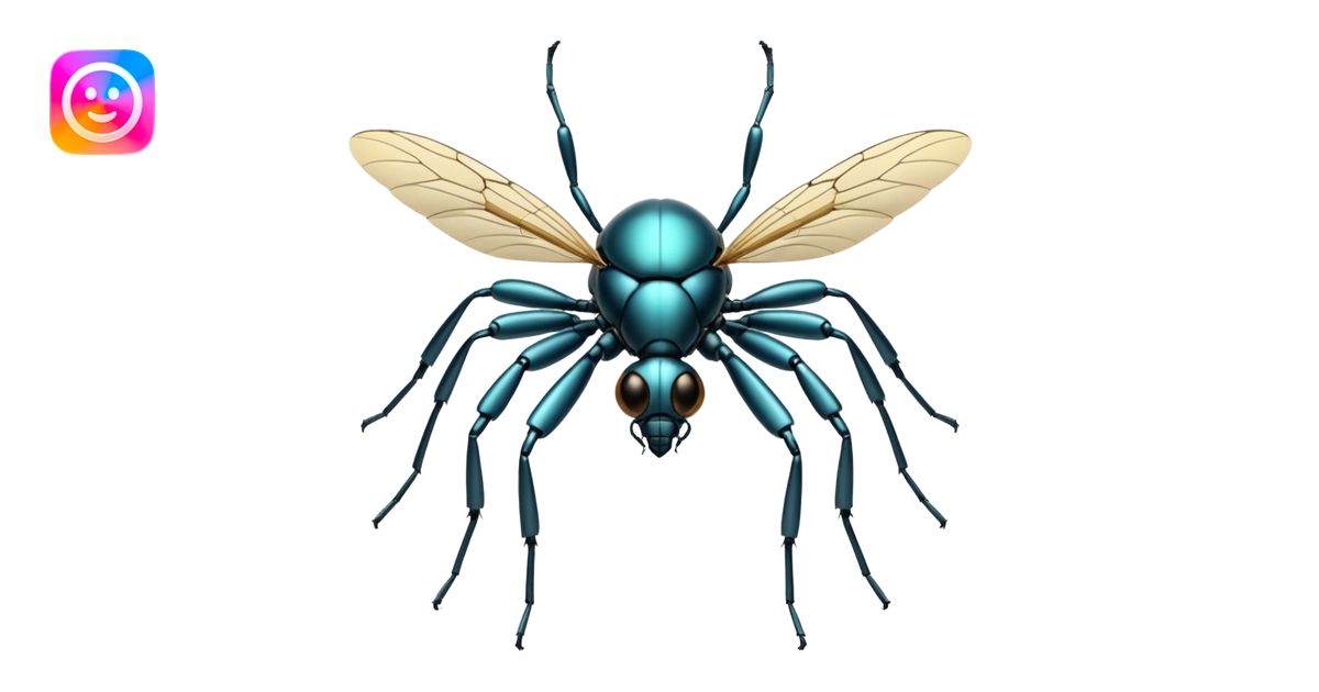 Create a highly polished, 3D game UI–style illustration of a FLY emoji ...