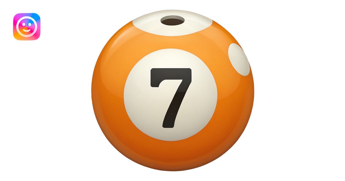 Pool table ball with the number 7 only one number emoji | AI Emoji ...