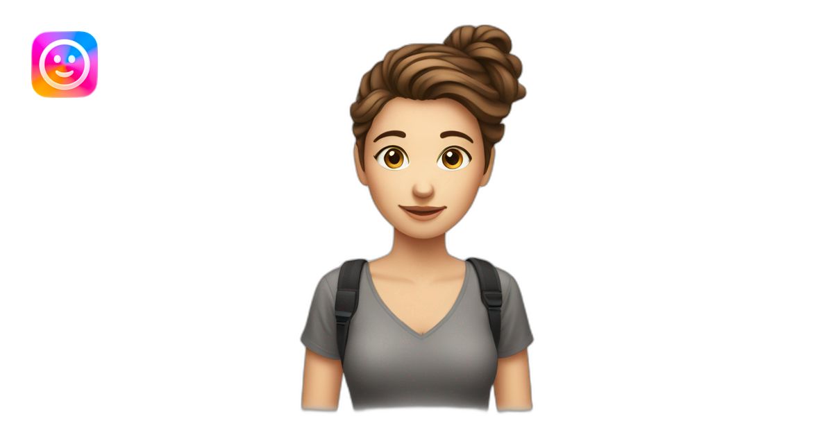 European Girl with brown hair up to shoulder, social media manager ...