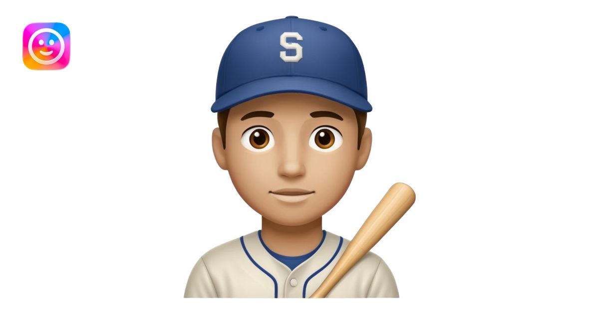 Baseball Player Center Fill emoji | AI Emoji Generator