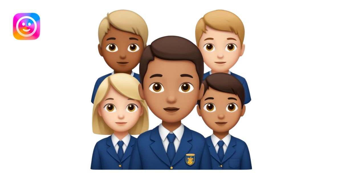 kid students School uniform emoji | AI Emoji Generator