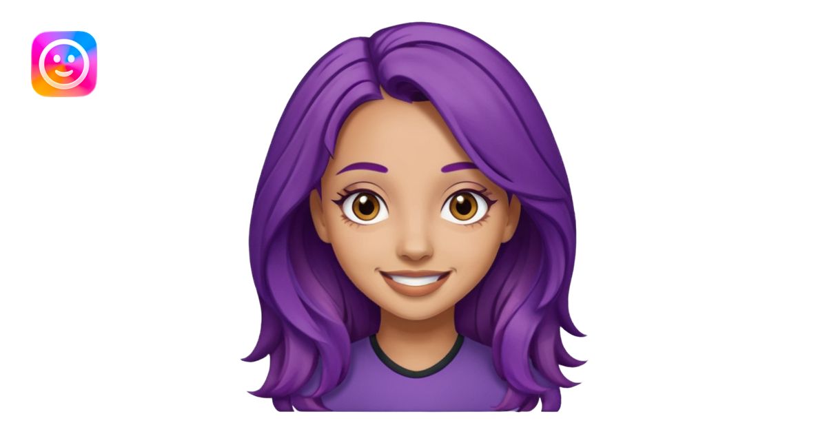 Jade Thirlwall brown eyes, purple hair emoji | AI Emoji Generator