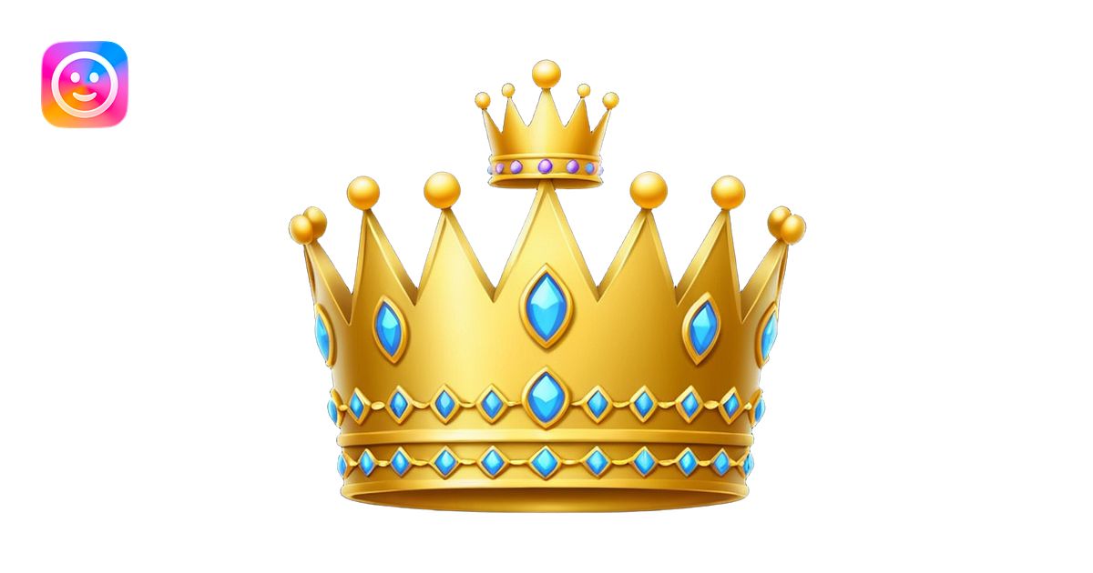 neon symbol of royal crown emoji | AI Emoji Generator