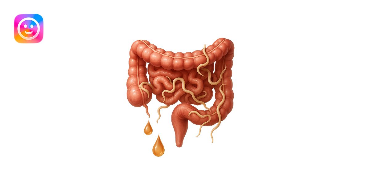 Realistic medical image of microscopic parasites leaving the intestines ...