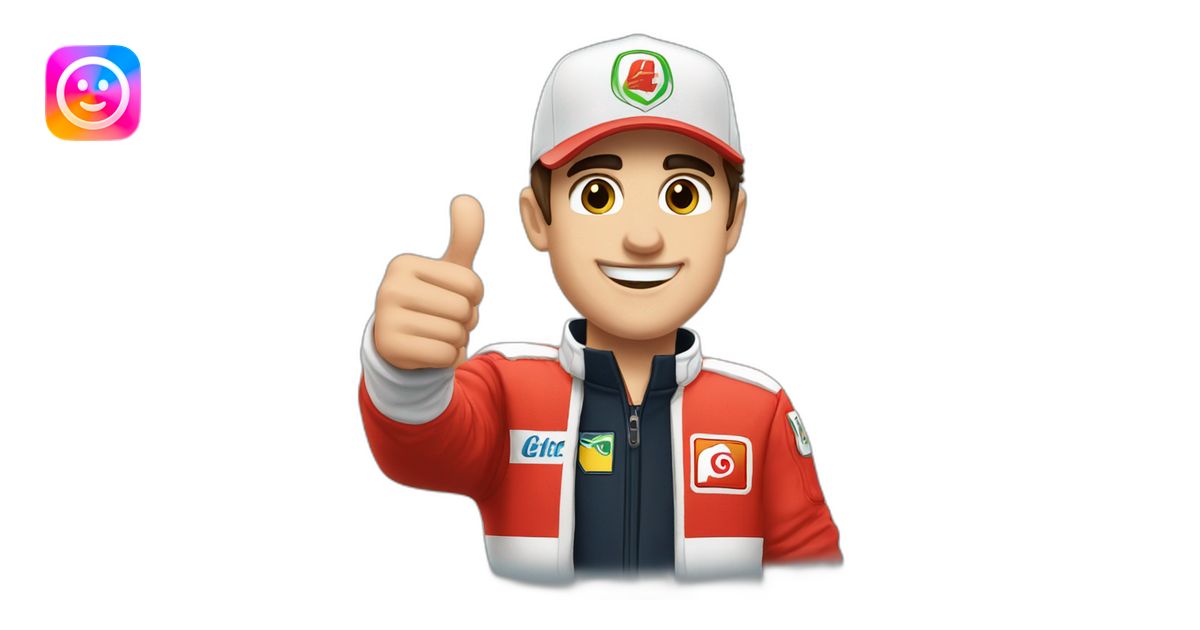Charles leclerc Thumbs Up emoji | AI Emoji Generator