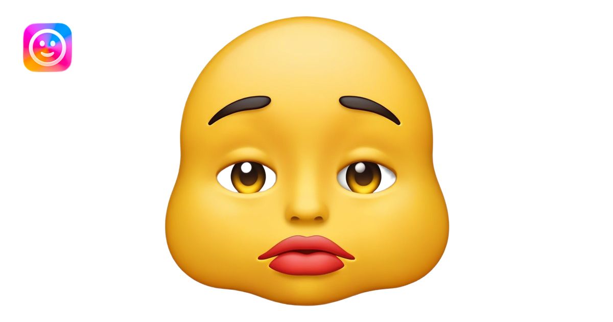 sad emoji with big lips emoji | AI Emoji Generator