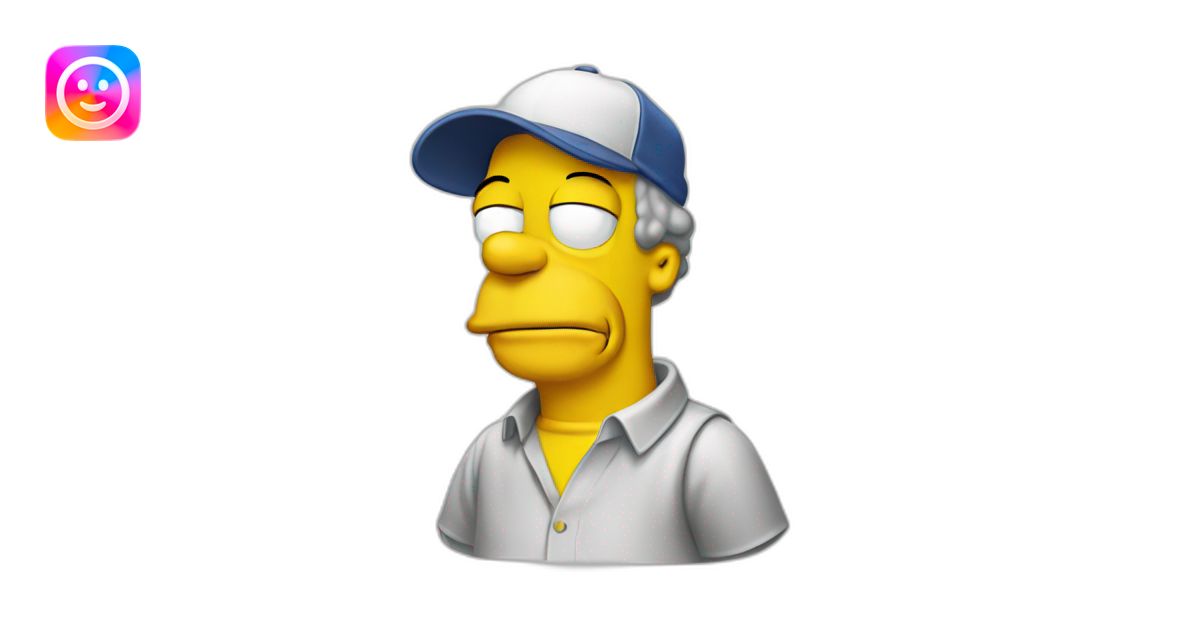 homer simpson with a hat emoji | AI Emoji Generator