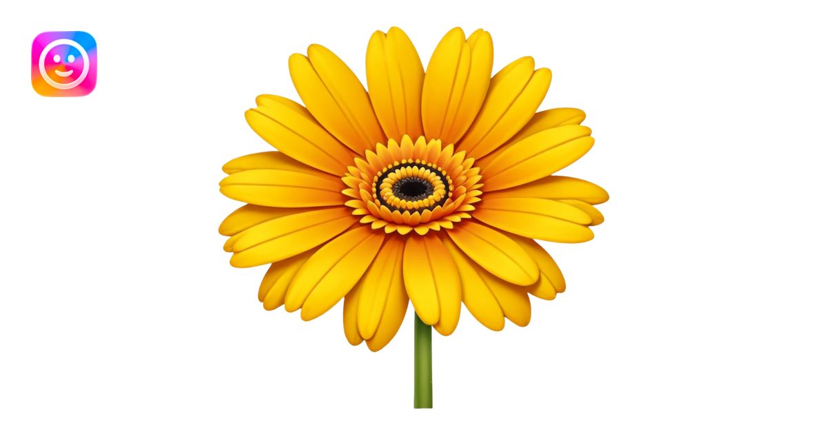 Gerbera amarillo emoji | AI Emoji Generator