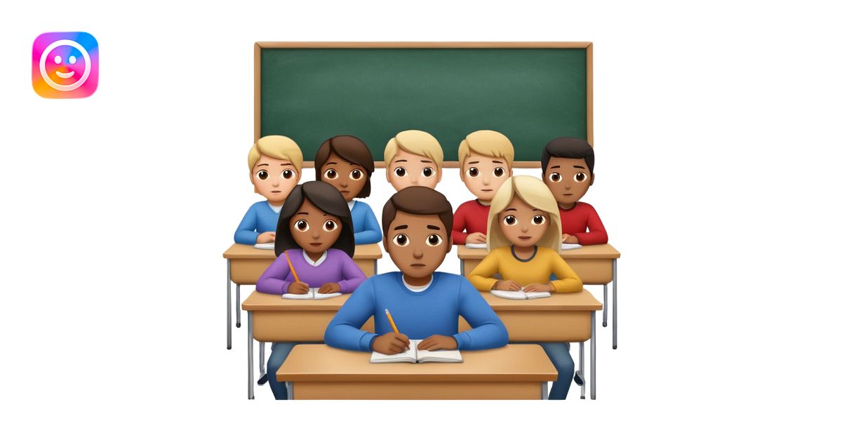 tired students in a class emoji | AI Emoji Generator