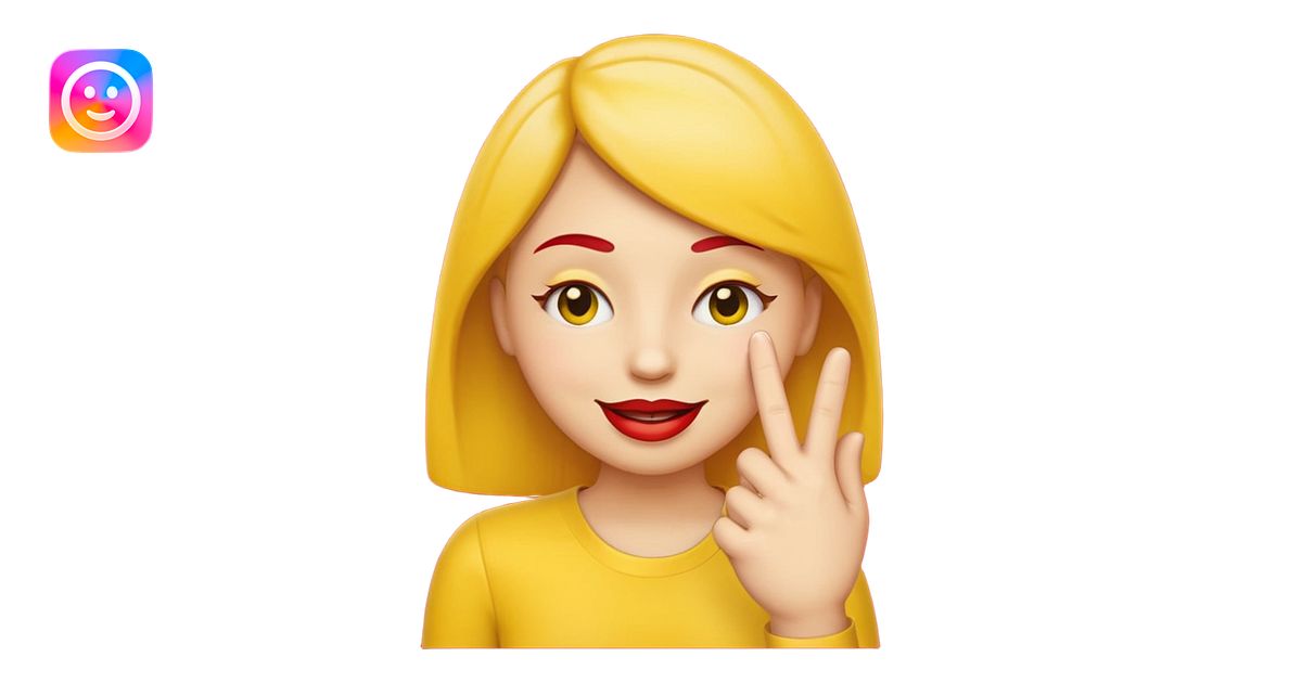 An emoji with eyes closed big lips and one of it’s hand pressing his ...
