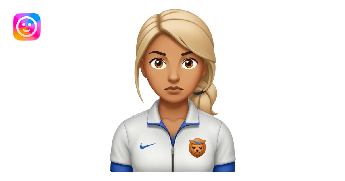 tough looking female coach emoji | AI Emoji Generator