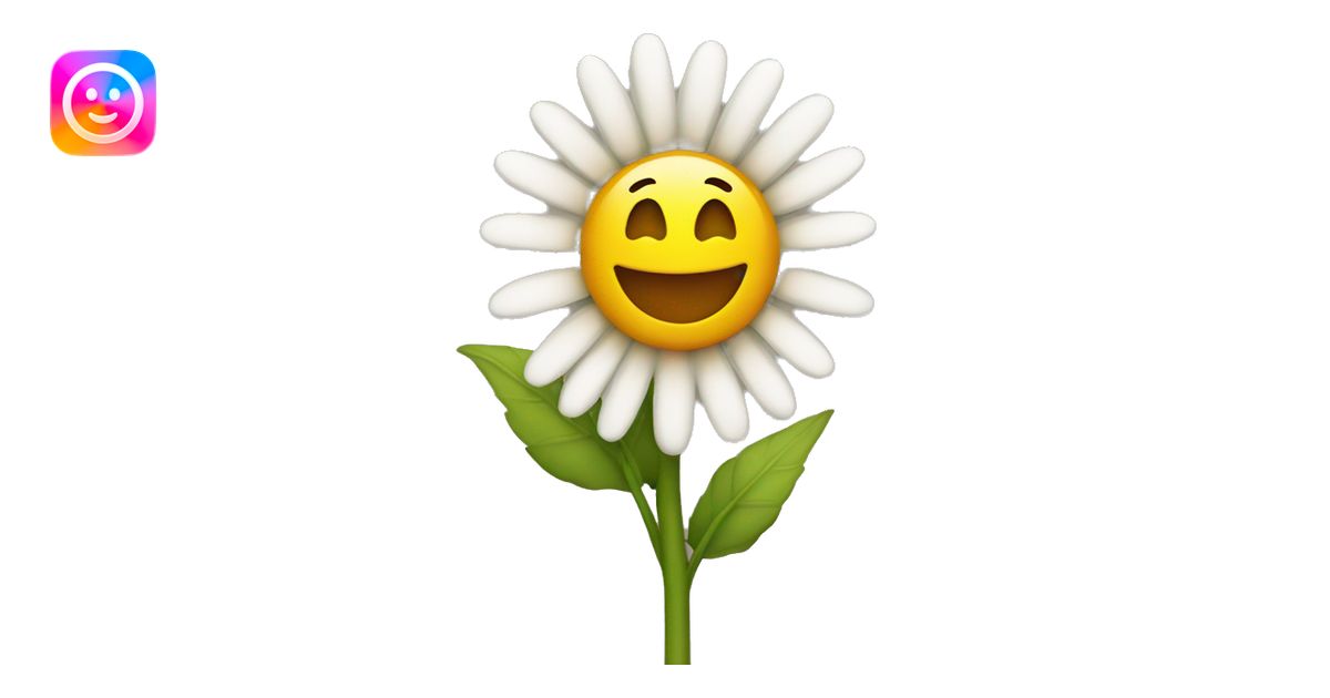 Smiling flower emoji | AI Emoji Generator