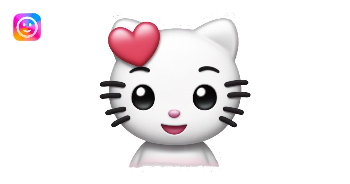 hello kitty with heart eyes emoji | AI Emoji Generator