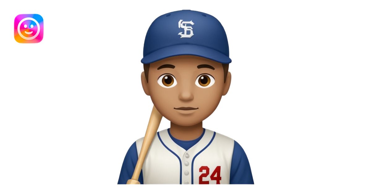 Baseball Player Center Fill emoji | AI Emoji Generator