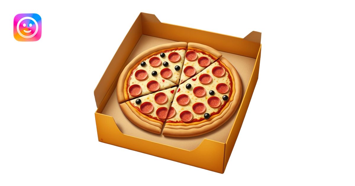 Pizza in an open box emoji | AI Emoji Generator