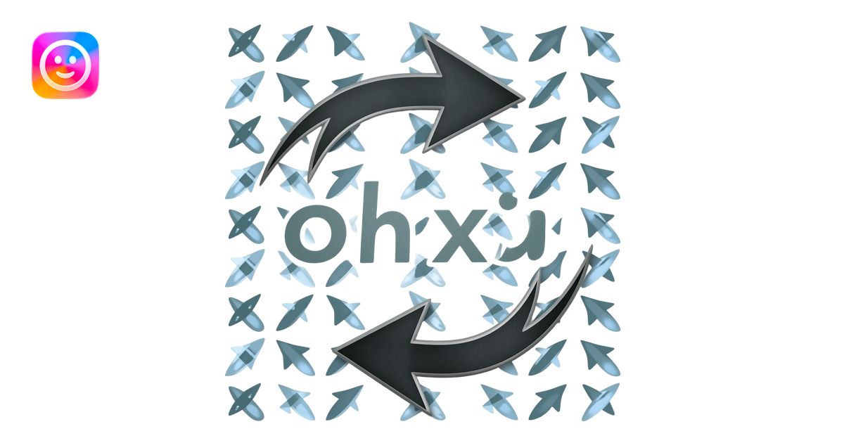 2 arrow around repeating emoji | AI Emoji Generator
