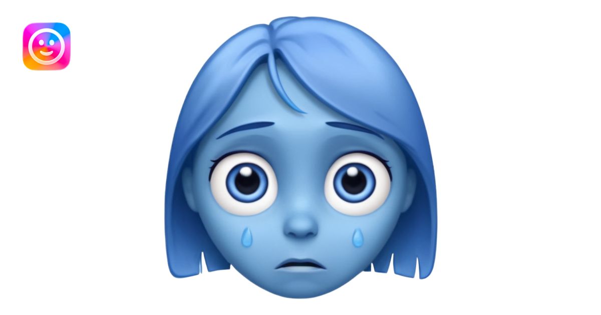 Sadness from the Inside Out movie emoji | AI Emoji Generator