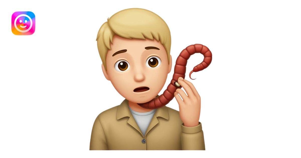 Person strangling worm emoji | AI Emoji Generator