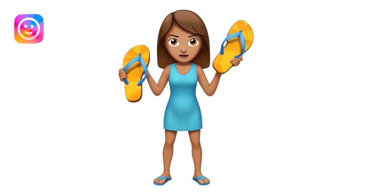 an angry mother with a flip-flop in her hand, ready to hit someone ...